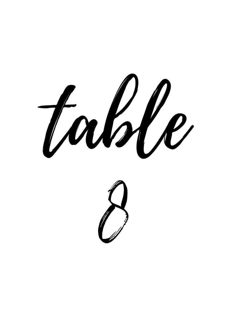 Table Numbers Printable - Etsy
