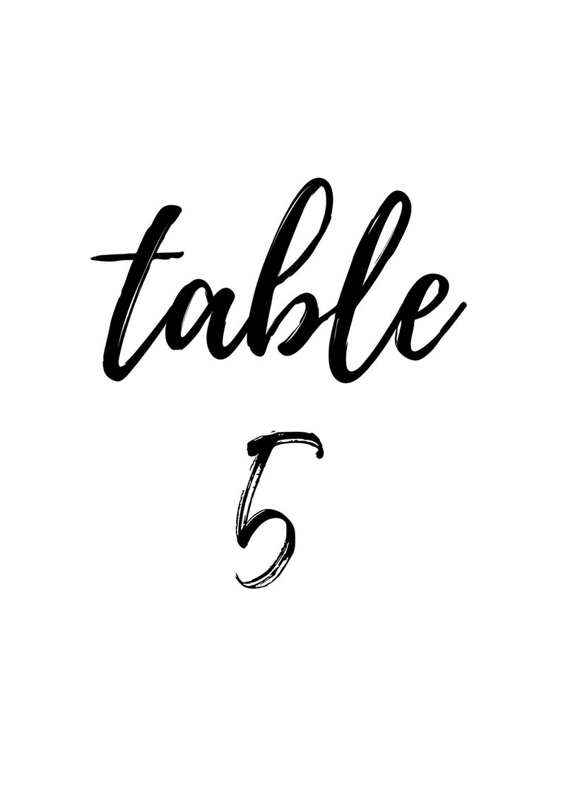Table Numbers Printable - Etsy