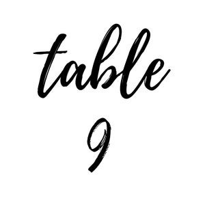 Table Numbers Printable - Etsy
