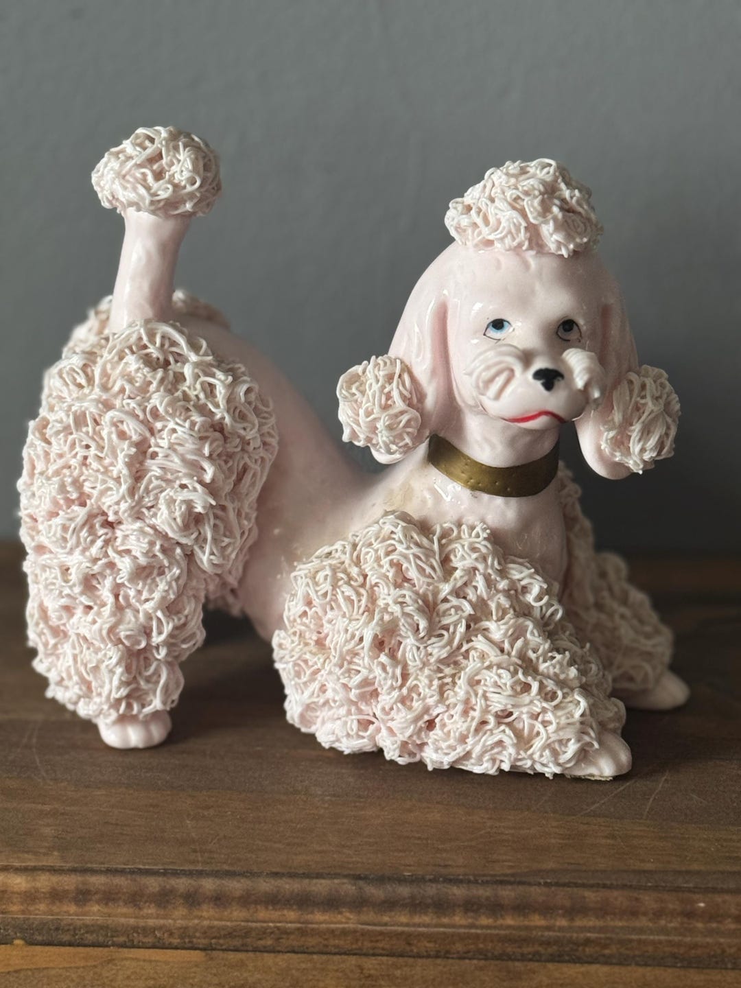 6 Pink Porcelain Spaghetti Poodle - Etsy