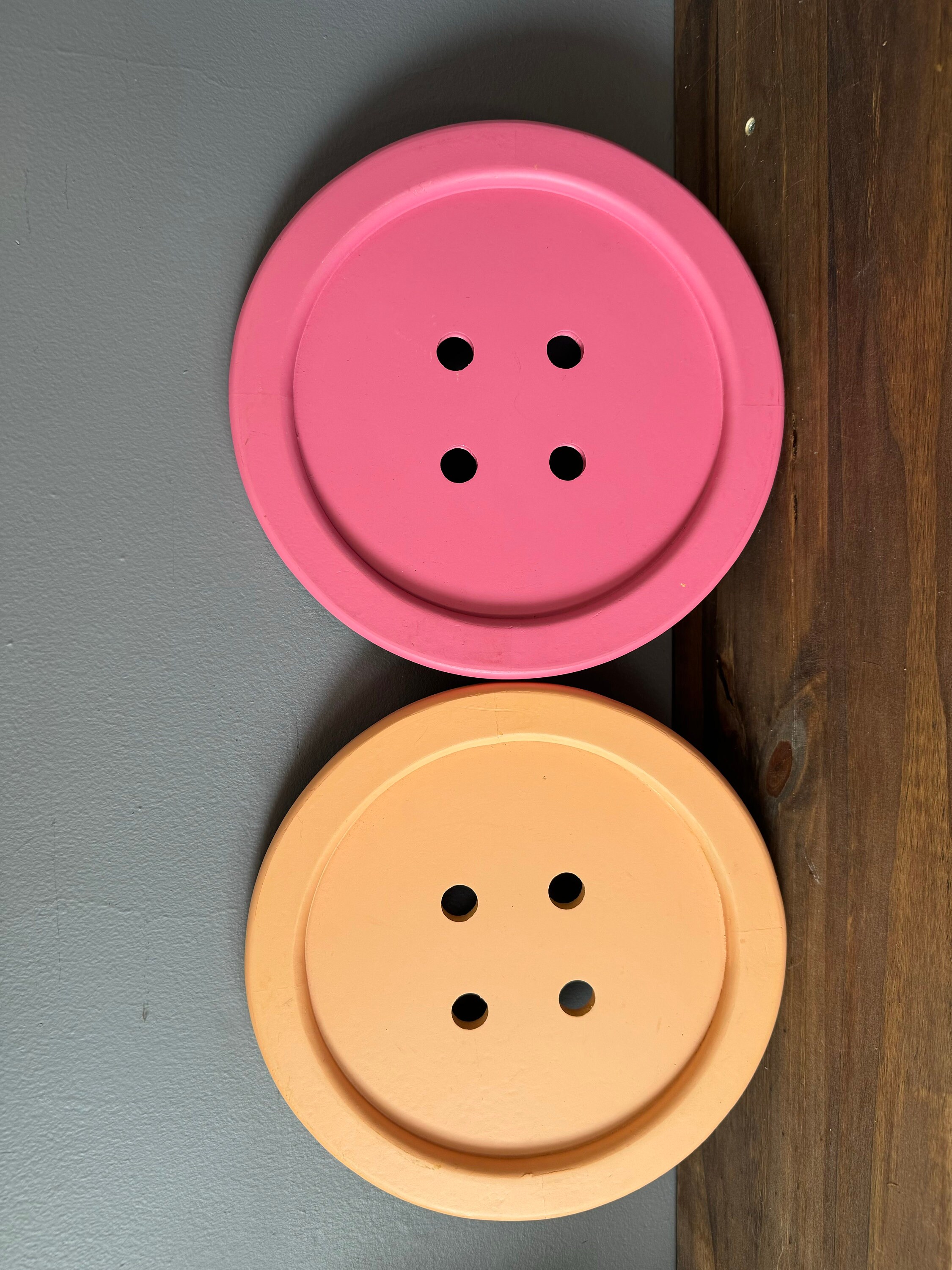 Oversized XL Wooden Wall Hanging Buttons - Etsy