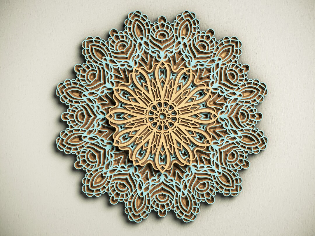 3D Mandala SVG Files, Layered Mandala DXF Cut Files, Laser Cut Mandala ...