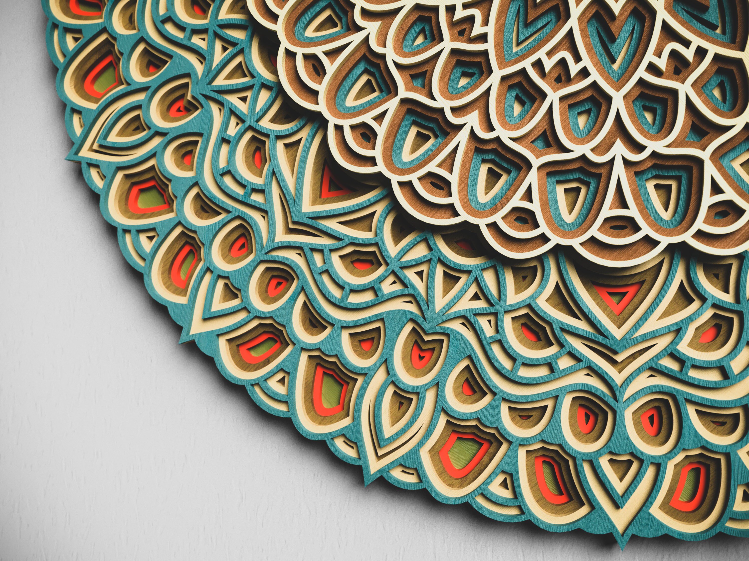 3D Mandala SVG Files, Layered Mandala DXF Cut Files, Laser Cut Mandala ...