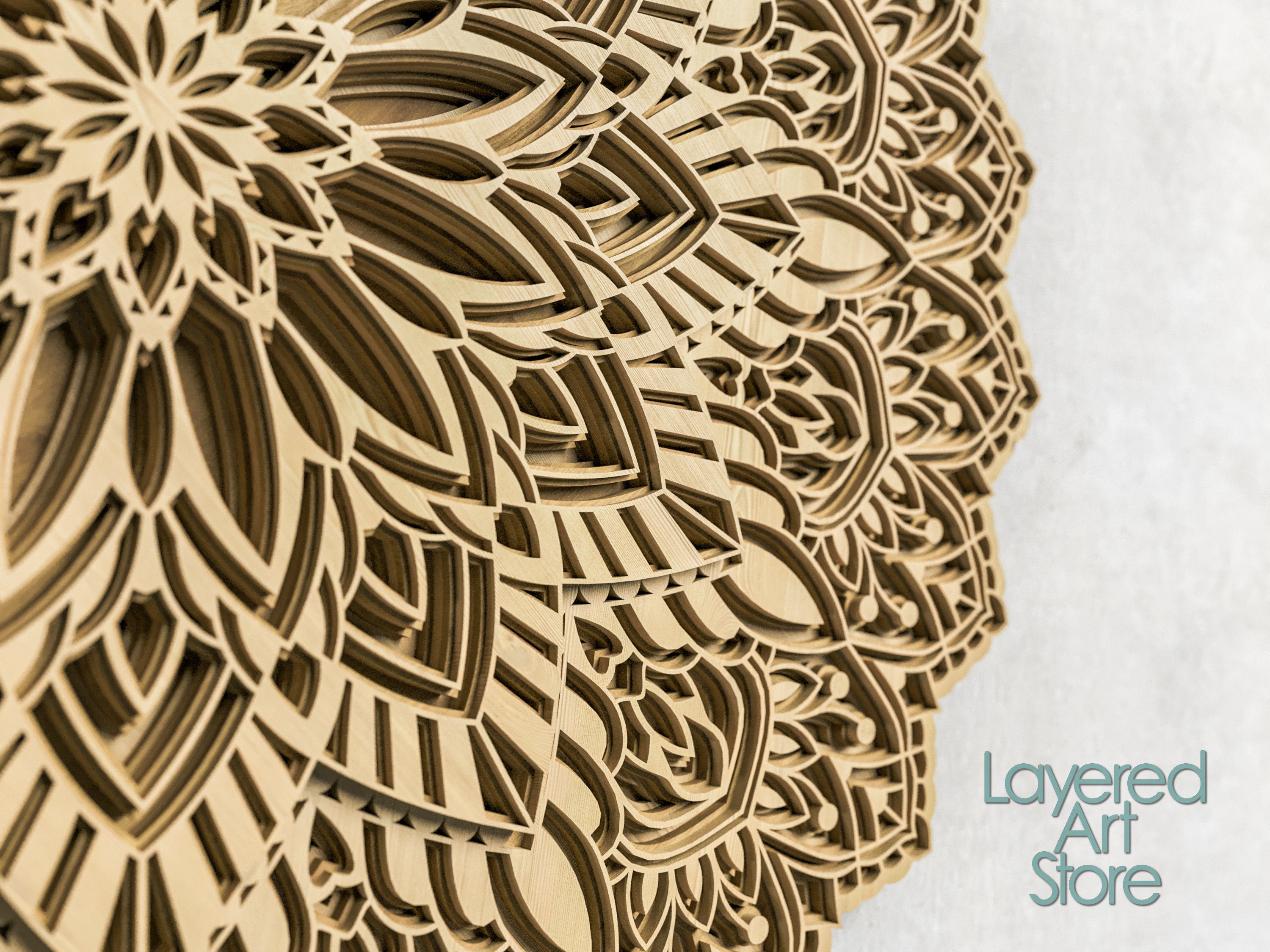 3D Mandala SVG Files, Layered Mandala DXF Cut Files, Laser Cut Mandala ...