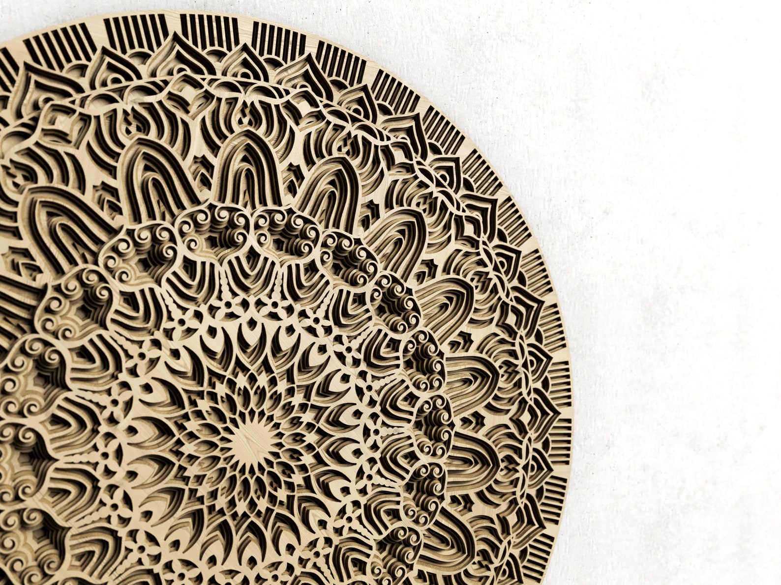 3D Mandala SVG Files, Layered Mandala DXF Cut Files, Laser Cut Mandala ...