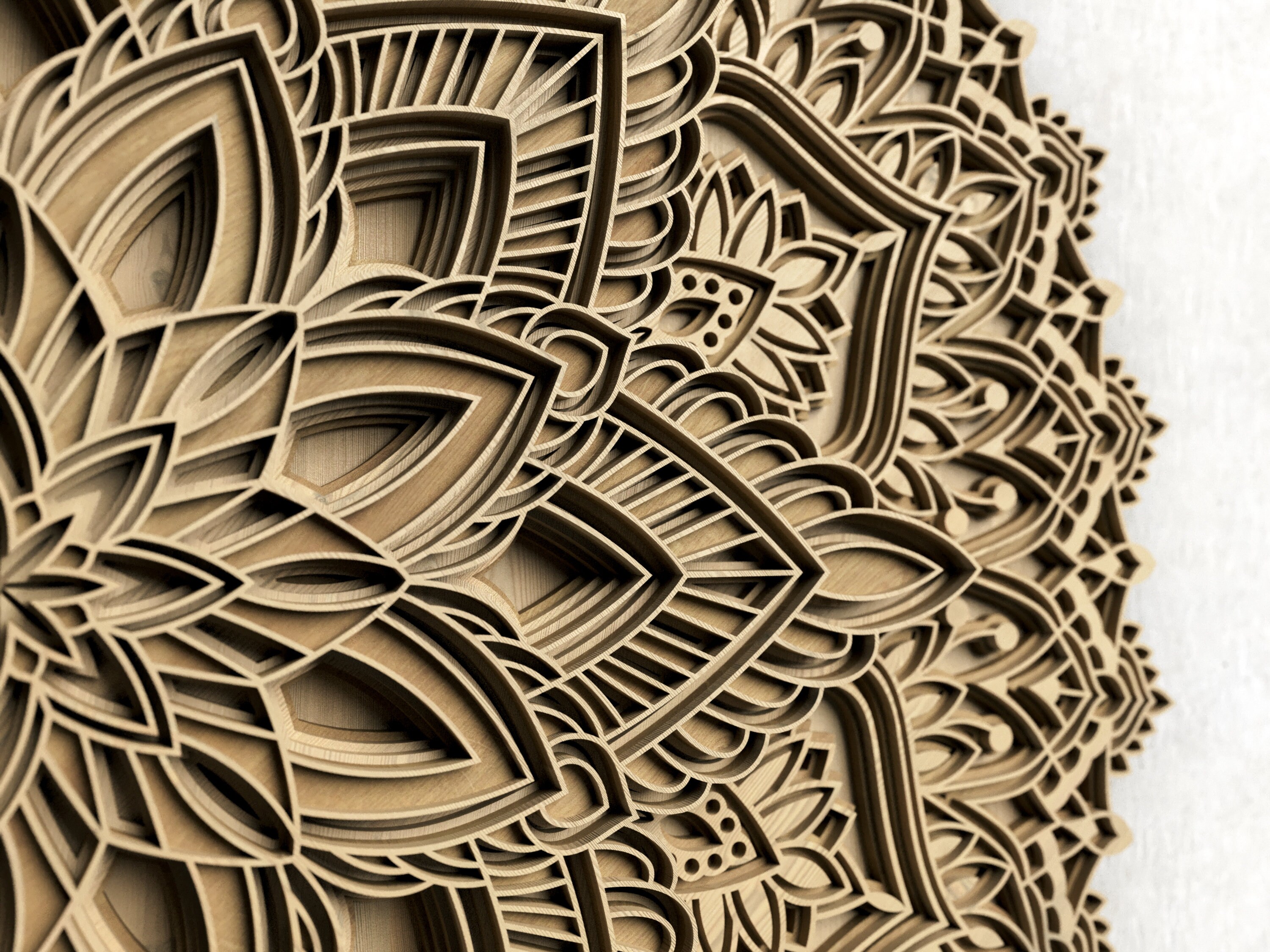 3D Mandala SVG Files, Layered Mandala DXF Cut Files, Laser Cut Mandala ...