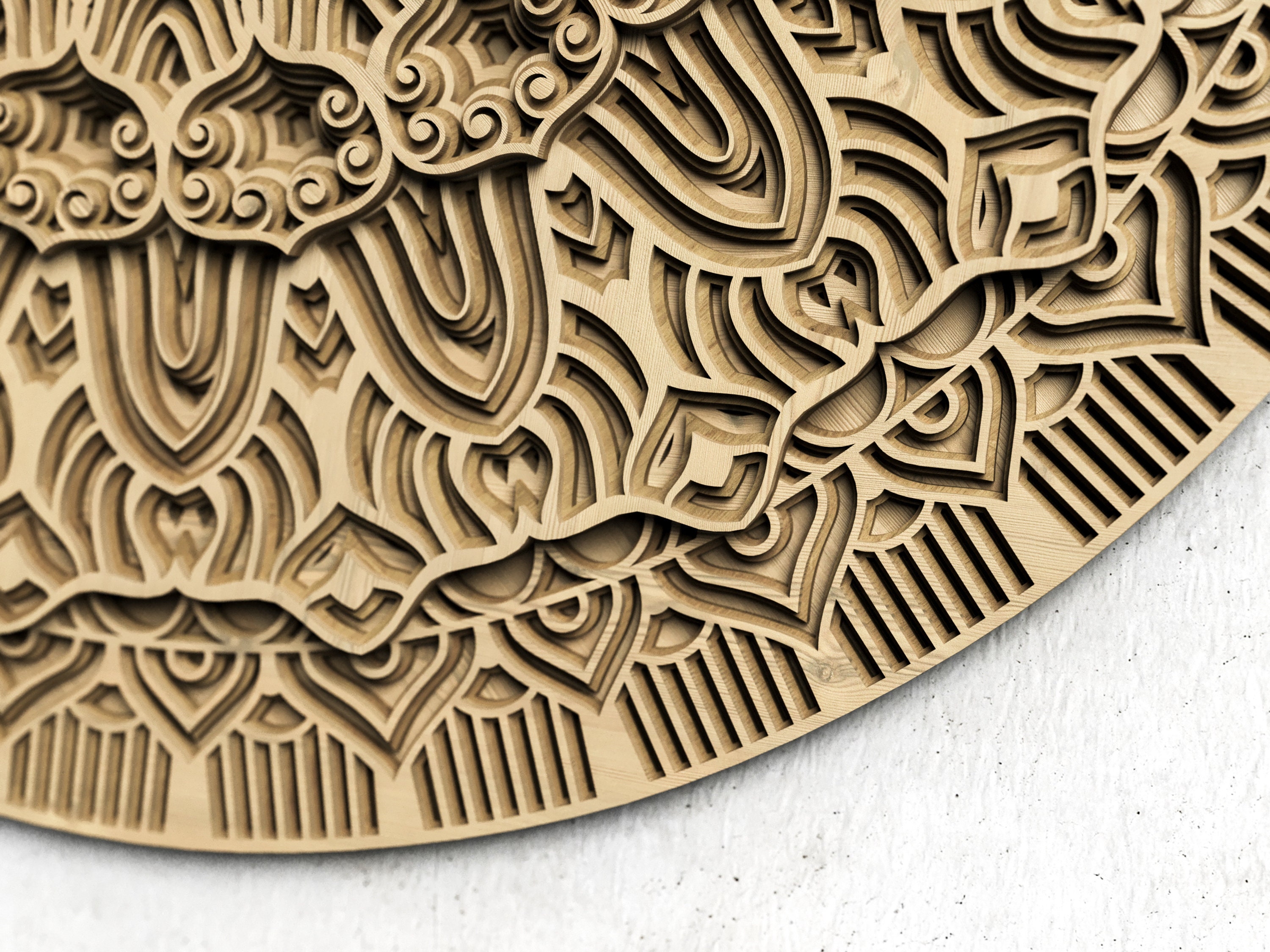 3D Mandala SVG Files, Layered Mandala DXF Cut Files, Laser Cut Mandala ...