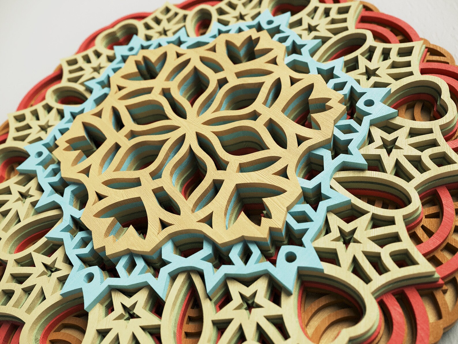 3D Mandala SVG Files, Layered Mandala DXF Cut Files, Laser Cut Mandala ...