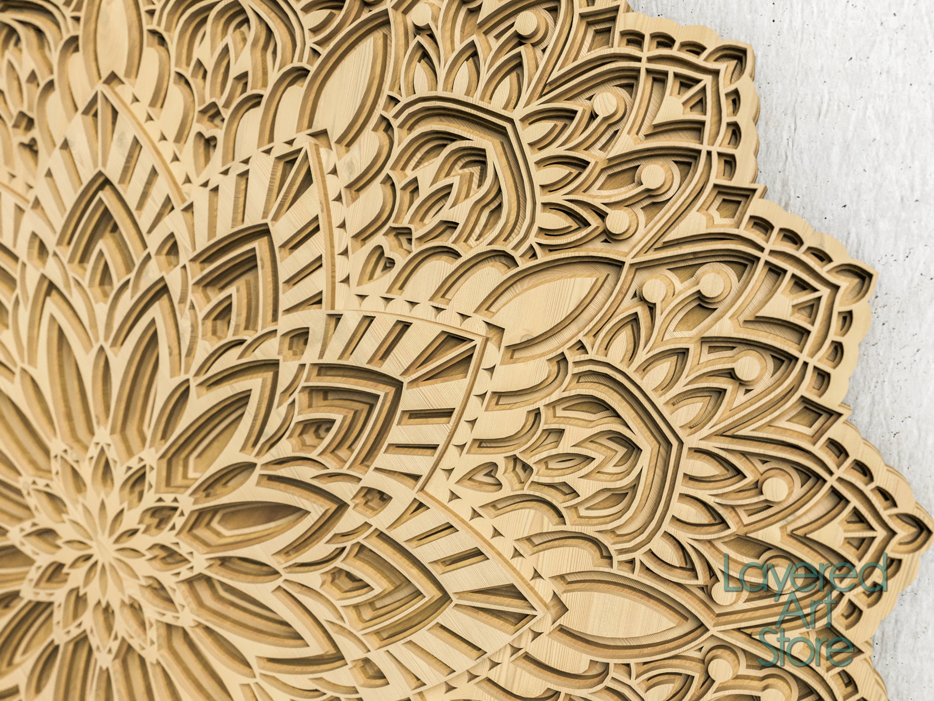 3D Mandala SVG Files, Layered Mandala DXF Cut Files, Laser Cut Mandala ...