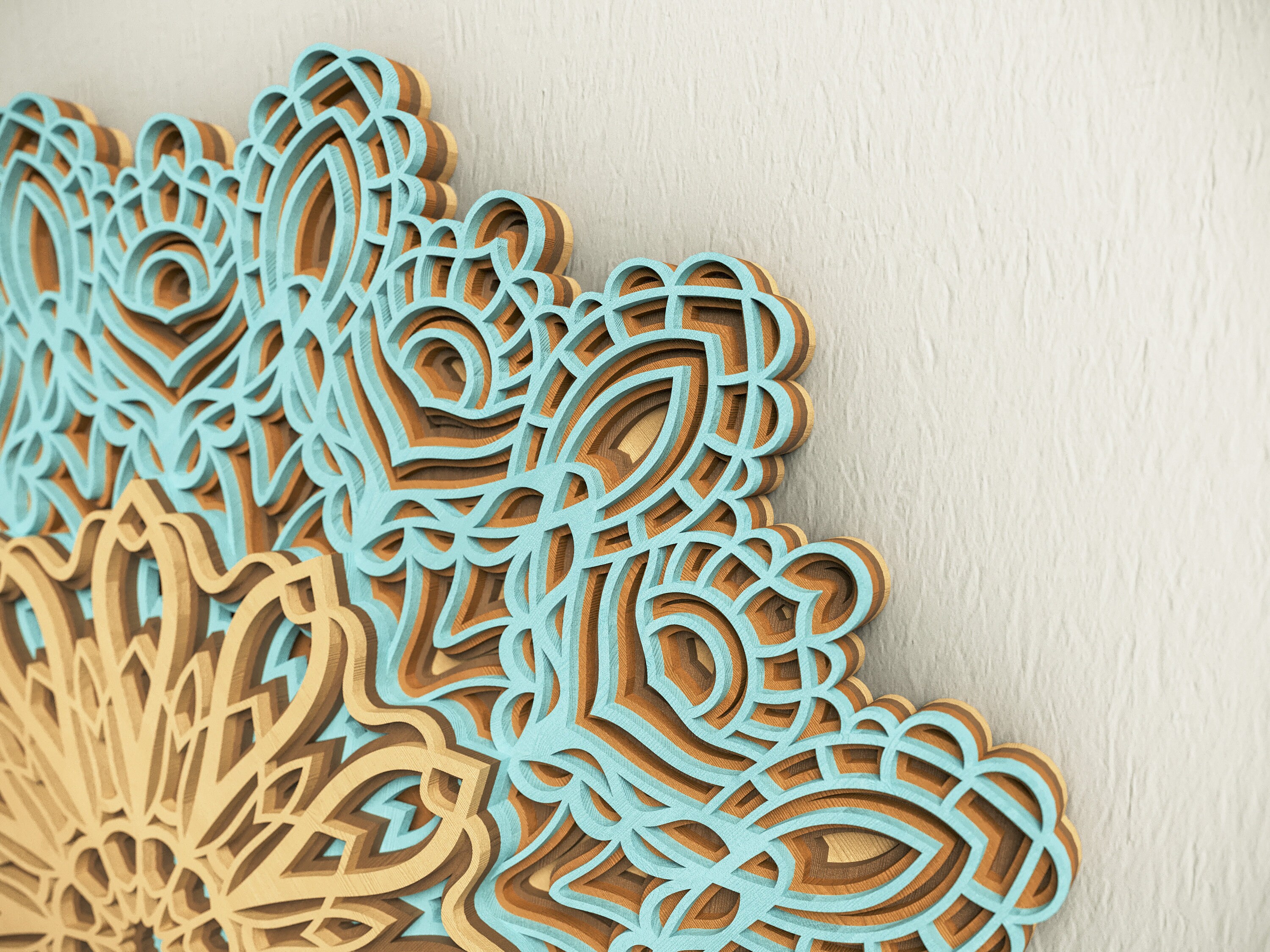 3D Mandala SVG Files, Layered Mandala DXF Cut Files, Laser Cut Mandala ...