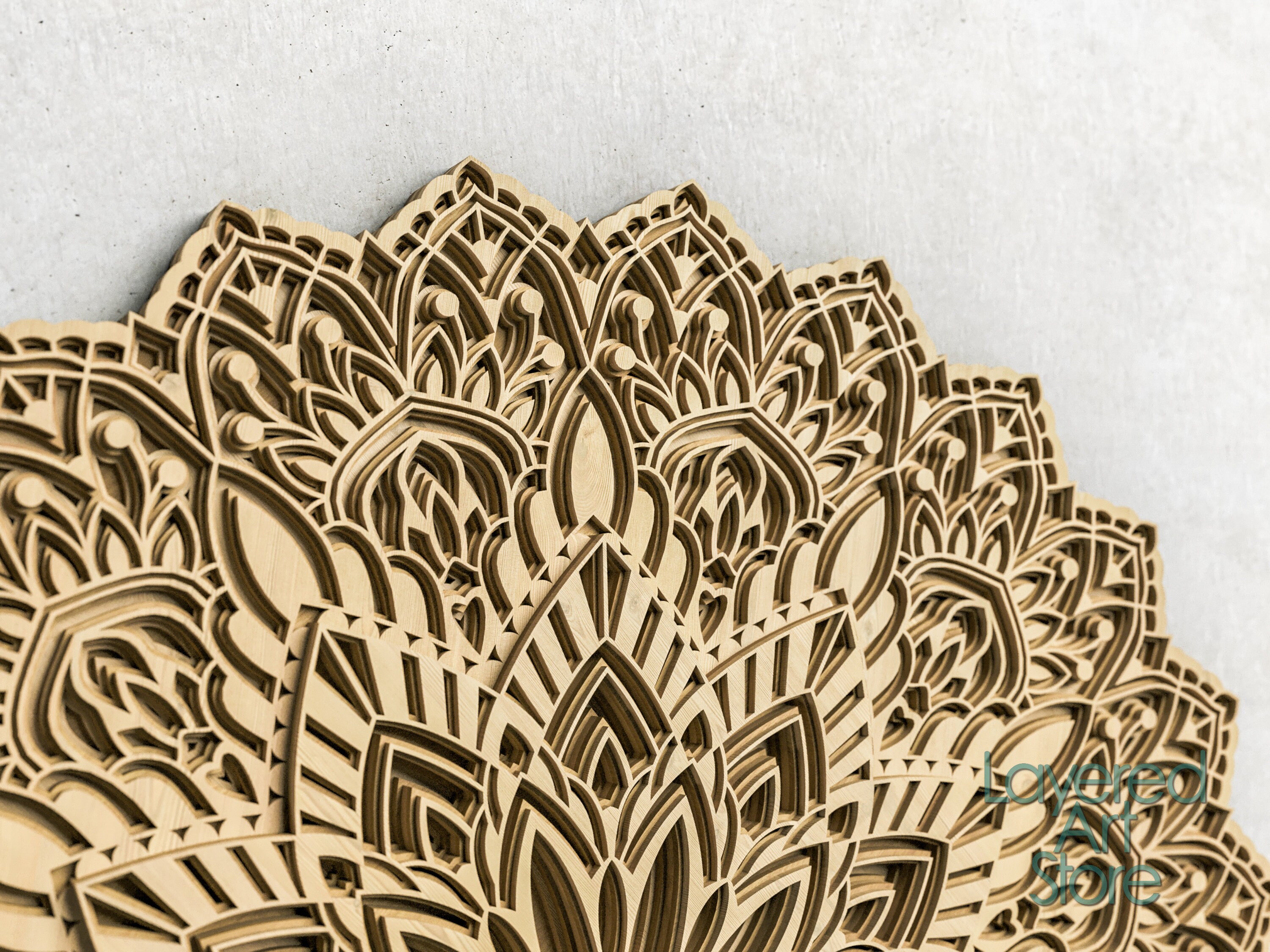 3D Mandala SVG Files, Layered Mandala DXF Cut Files, Laser Cut Mandala ...