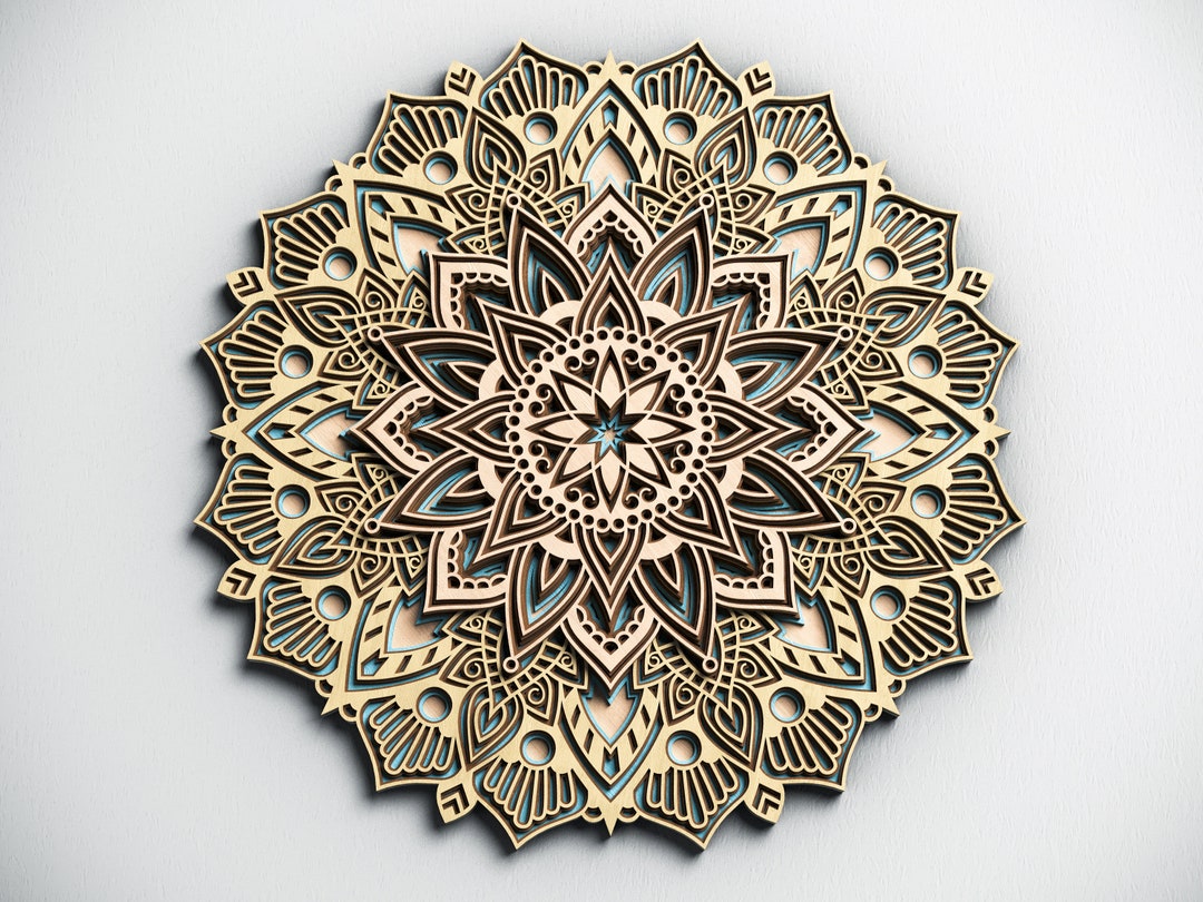 3D Mandala SVG Files, Layered Mandala DXF Cut Files, Laser Cut Mandala ...