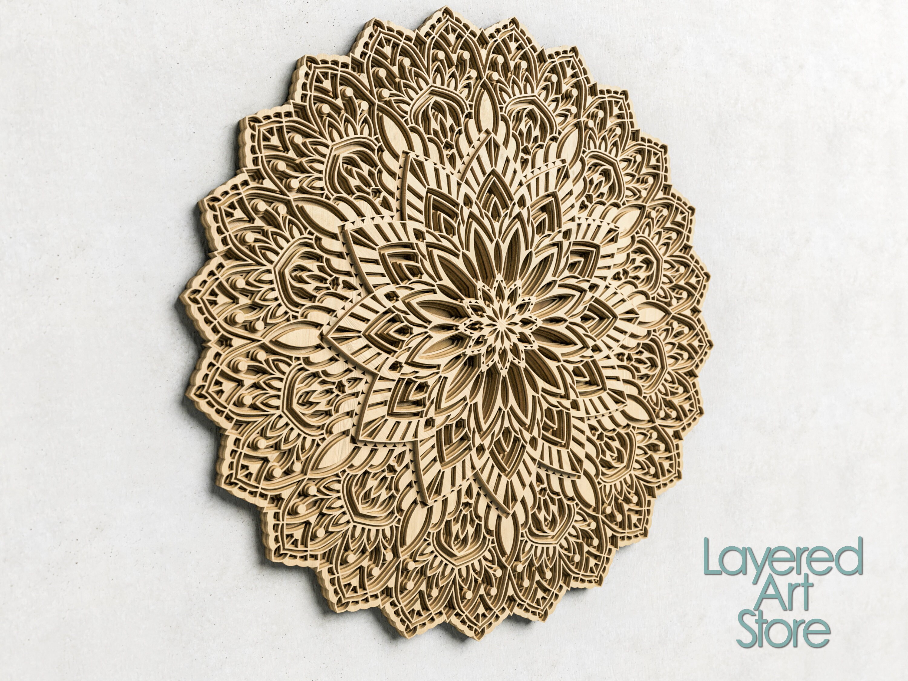 3D Mandala SVG Files, Layered Mandala DXF Cut Files, Laser Cut Mandala ...