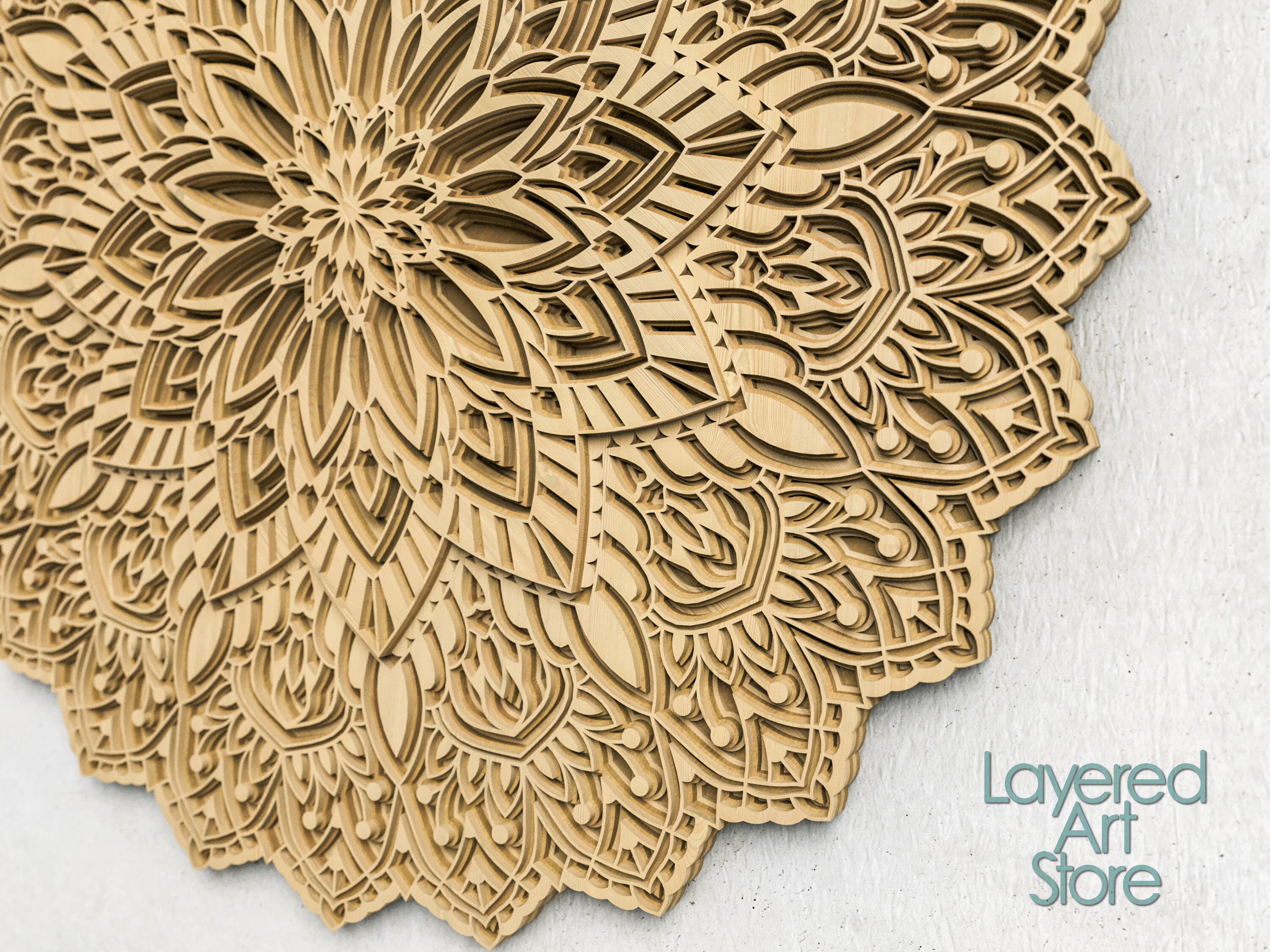 3D Mandala SVG Files, Layered Mandala DXF Cut Files, Laser Cut Mandala ...