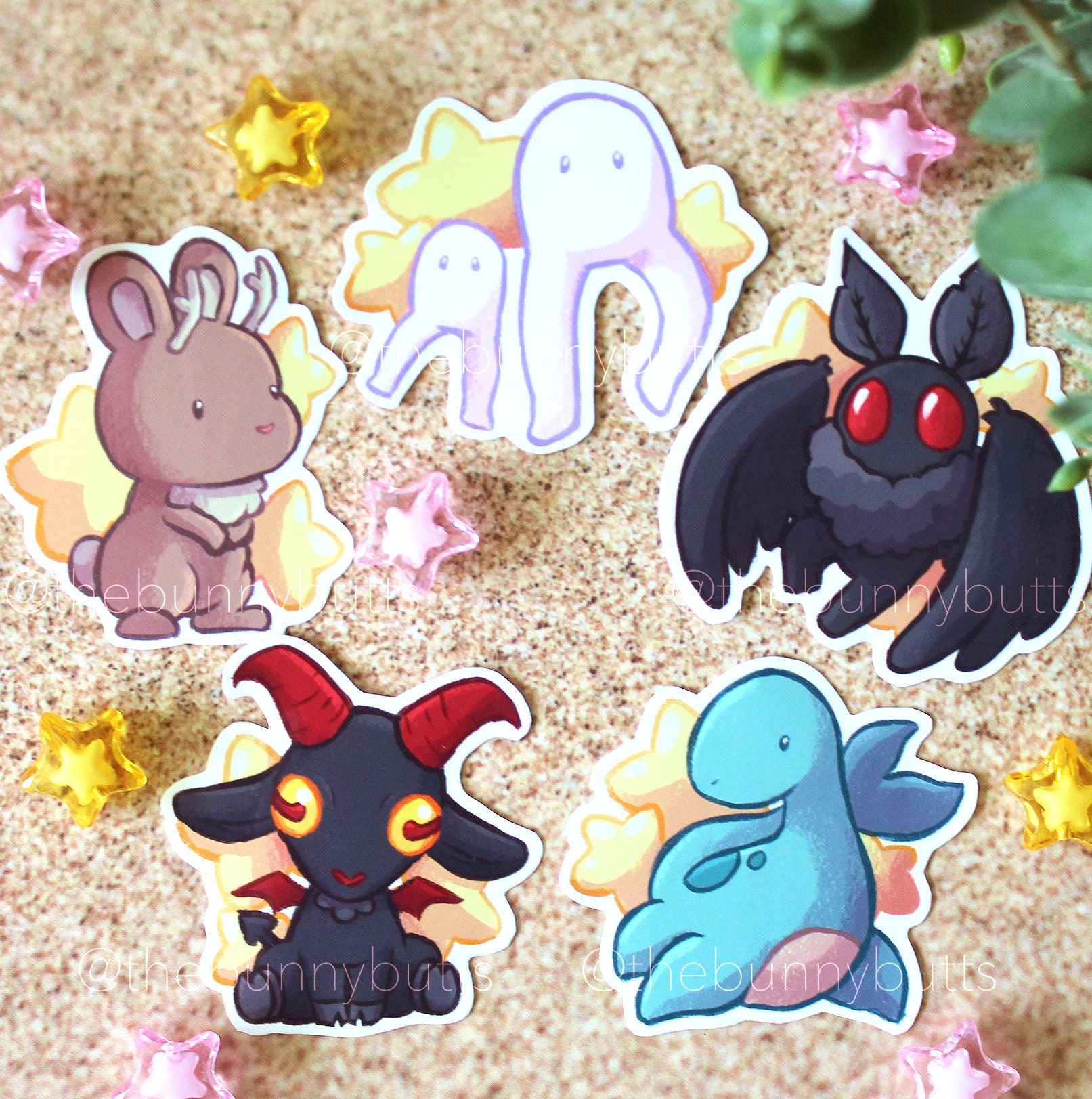Cryptid Cuties Sticker Pack Fresno Nightcrawler, Mothman, Jackalope ...