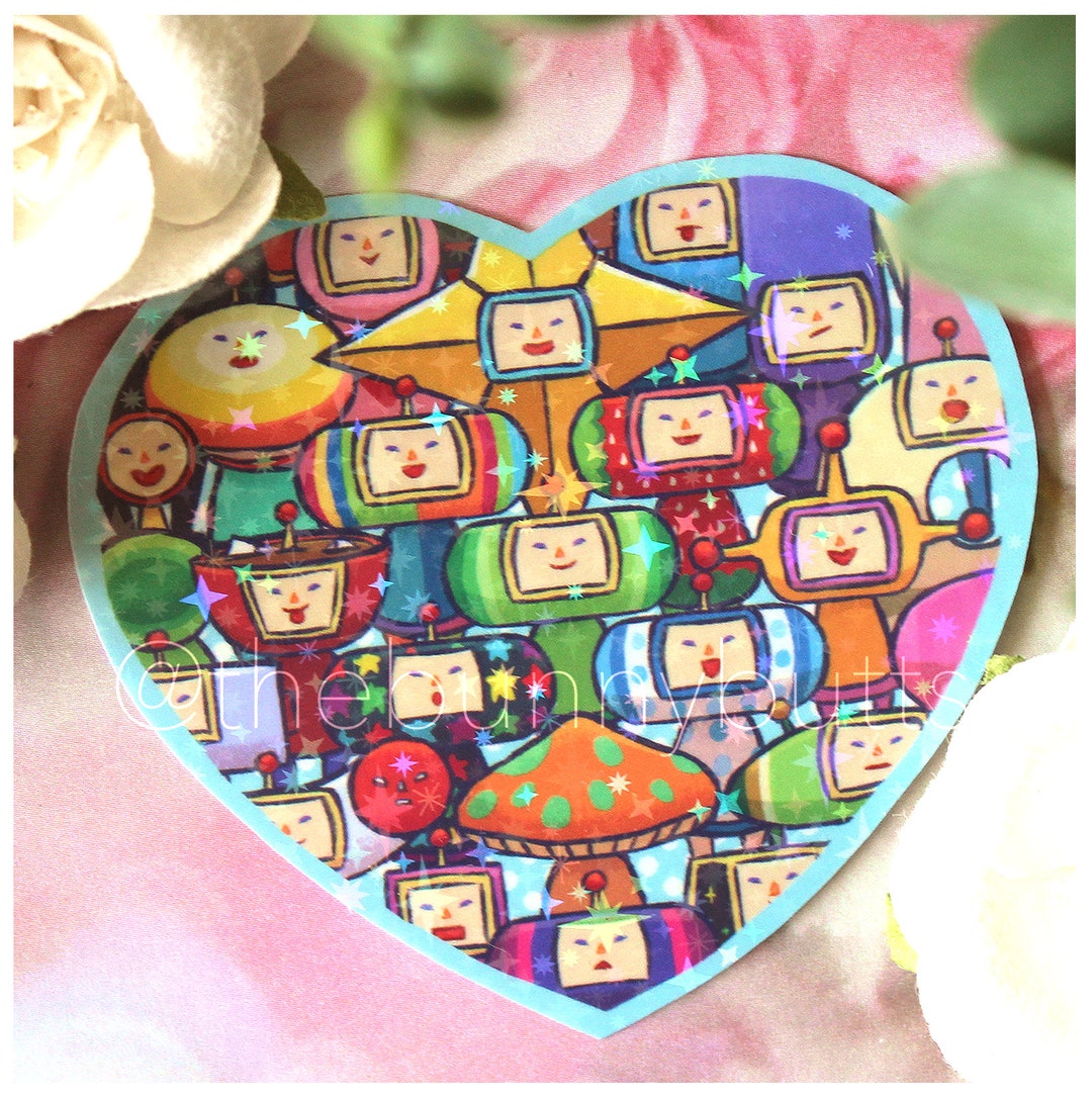 Katamari Cousins Heart Sticker - Etsy
