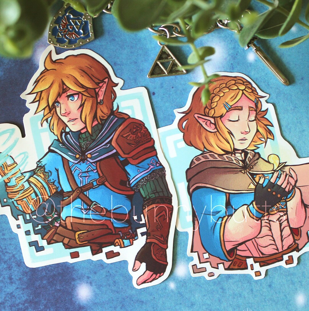 Legend of Zelda TOTK Link and Zelda Sticker Set - Etsy