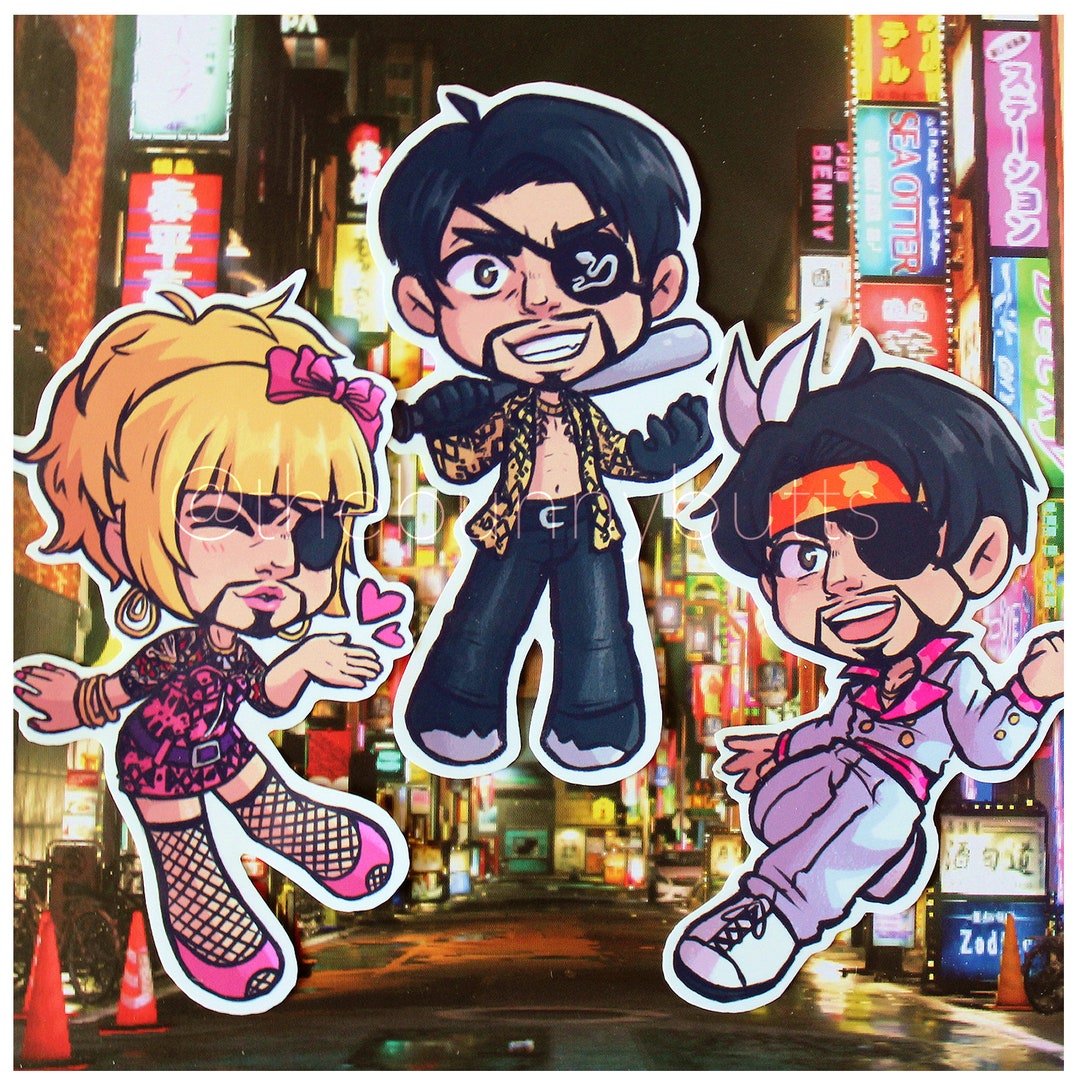 Yakuza Majima Everywhere Chibi Stickers - Etsy