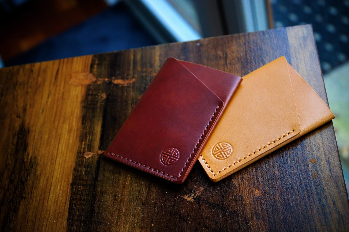The Classic - Minimalistic Veg-tan Leather Wallet, Card Holder - Etsy