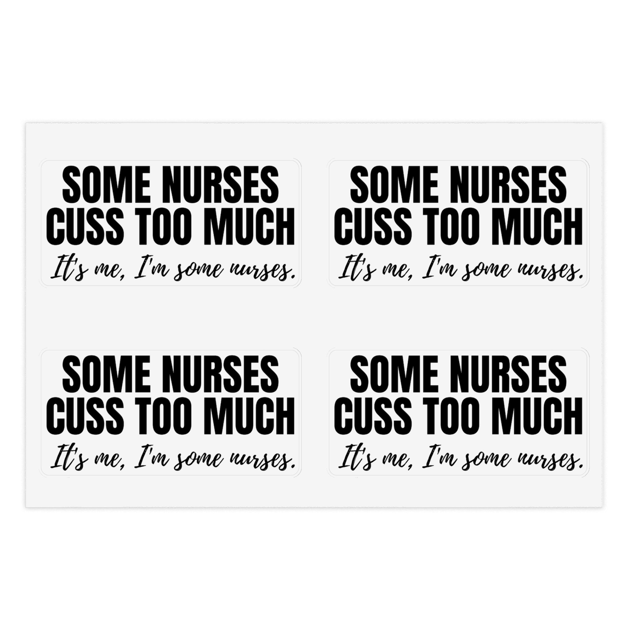 Swearing Nurse Sticker Sheets Nurses Cuss Sticker for Laptop - Etsy