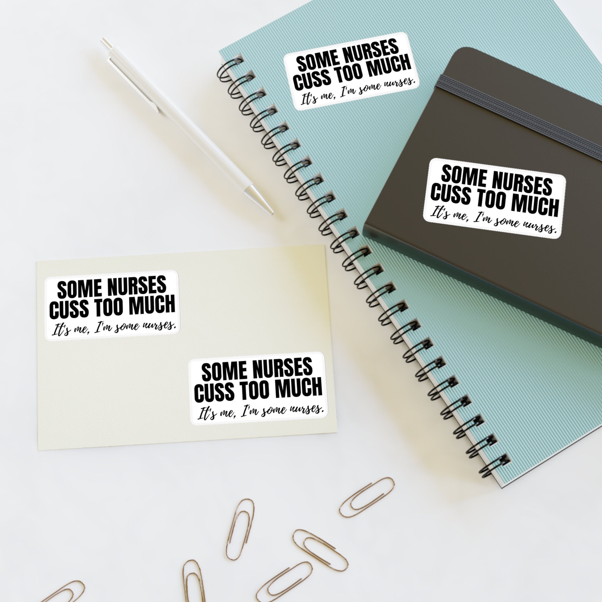 Swearing Nurse Sticker Sheets Nurses Cuss Sticker for Laptop Nurses ...