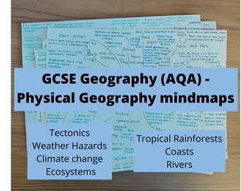 GCSE Geography AQA Mindmap Bundle - Etsy UK