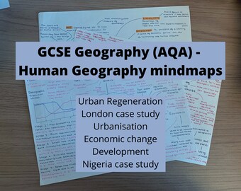 GCSE Geography AQA Mindmap Bundle - Etsy UK