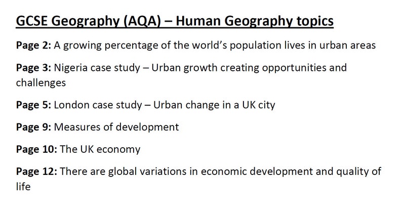 GCSE Geography (AQA) - Mindmap Bundle - Etsy UK