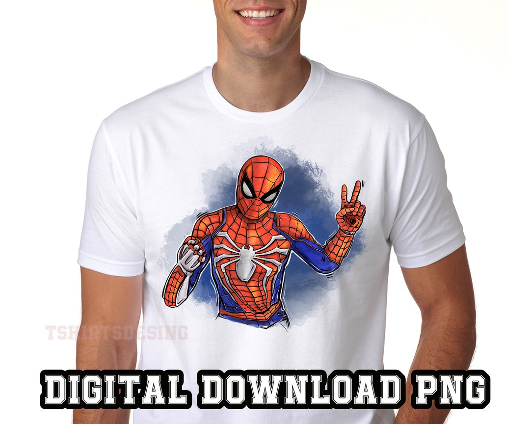Spiderman PNG File for Sublimation Superhero Clipart Character Movie ...