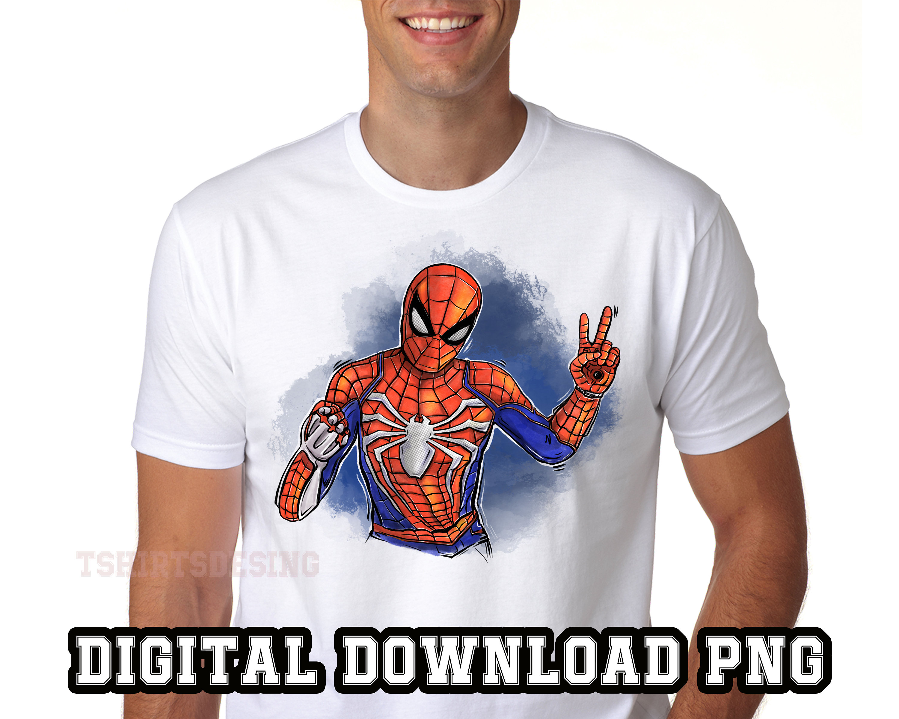 Spiderman PNG File for Sublimation Superhero Clipart Character - Etsy
