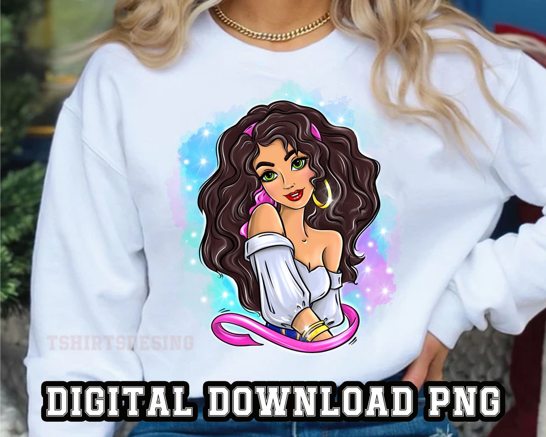 Princess 1PNG Files Sublimation Princess Design Hand Drawn for Shirt ...
