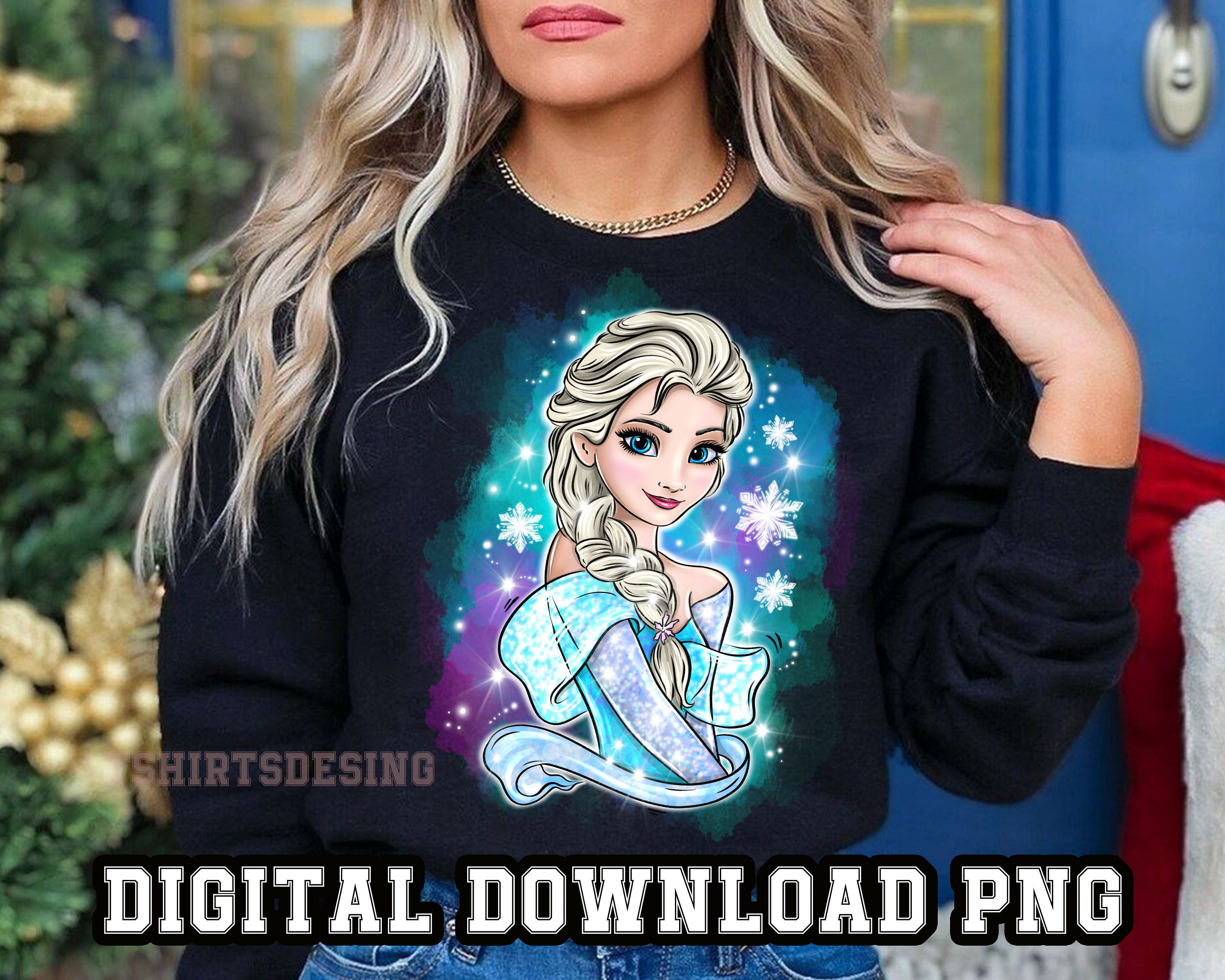 Princess Elsa Snow Sisters 1PNG Files Sublimatio Princess - Etsy UK