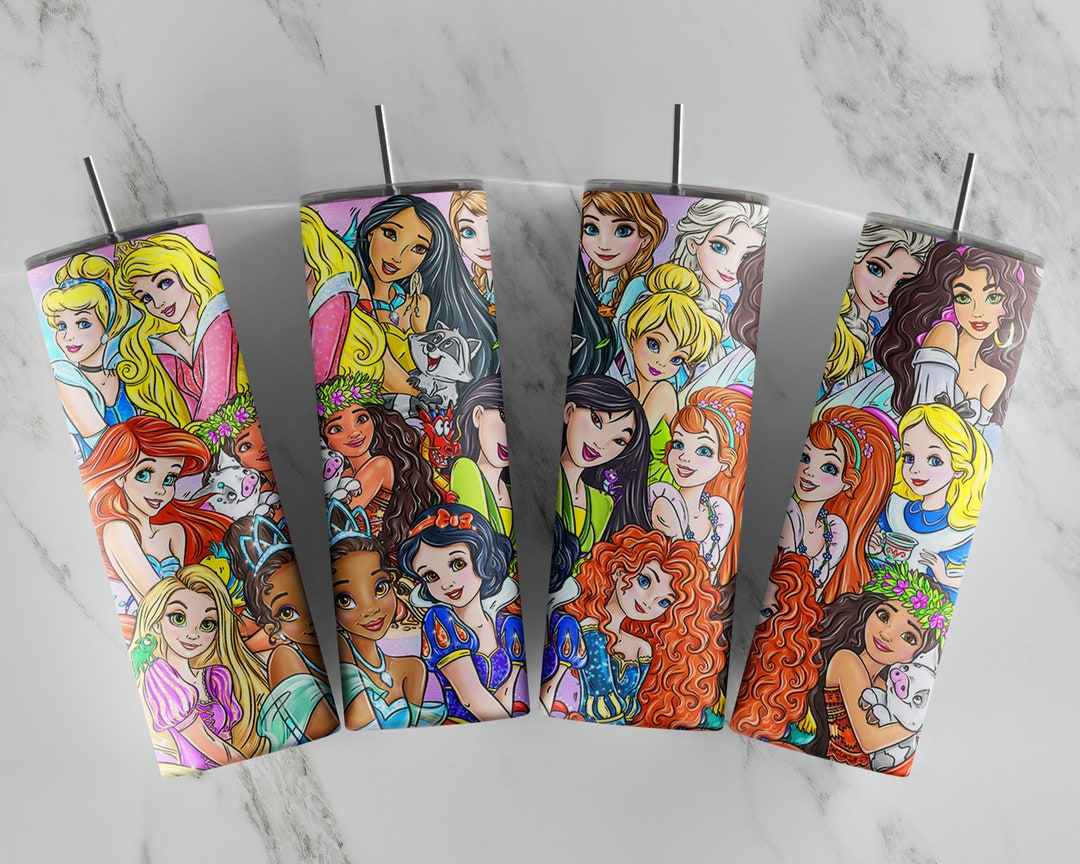 Princess Tumbler Wrap Princess Design Descarga Digital Tumbler Cartoon ...
