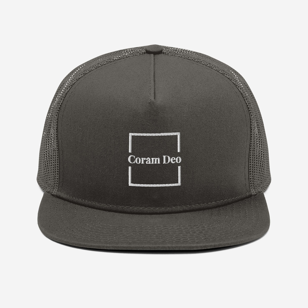 Coram Deo Embroidered Cap, Modern Baseball Cap, Mesh Back Snapback Cap ...