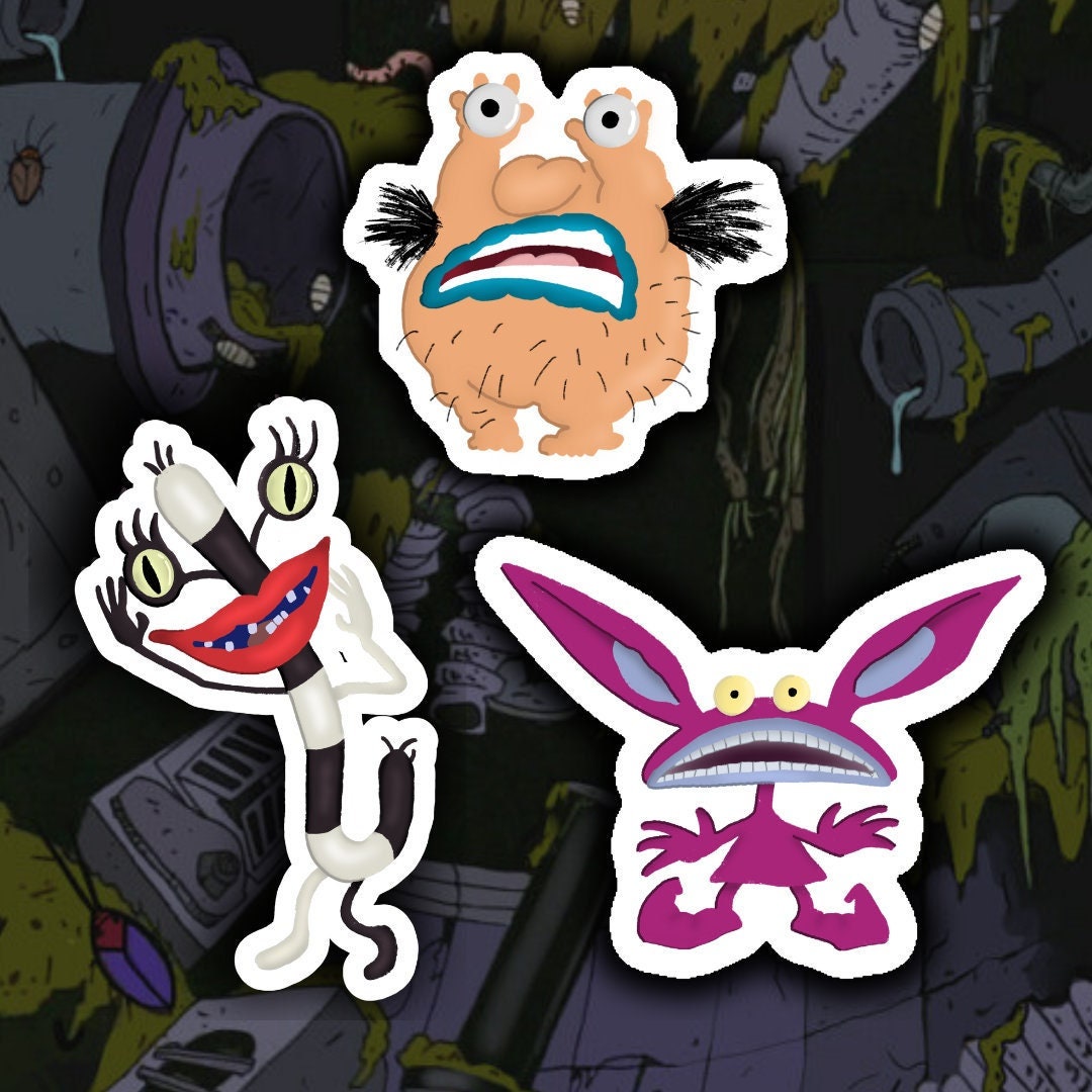 Oblina, Ickis, Krumm | Ahh Real Monsters | Nickelodeon Sticker - Etsy