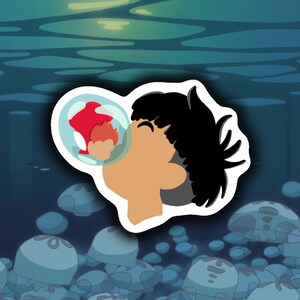 Ponyo and Sosuke | Studio Ghibli Sticker Set - Etsy