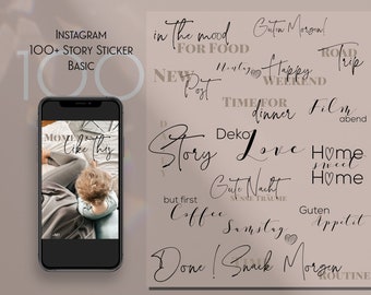 NEW 2021 128 Instagram Story Sticker Sleek Basics Collection Vol.1 ...