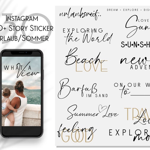 200 Story Sticker Instagram Travel Holiday Vacation - Etsy