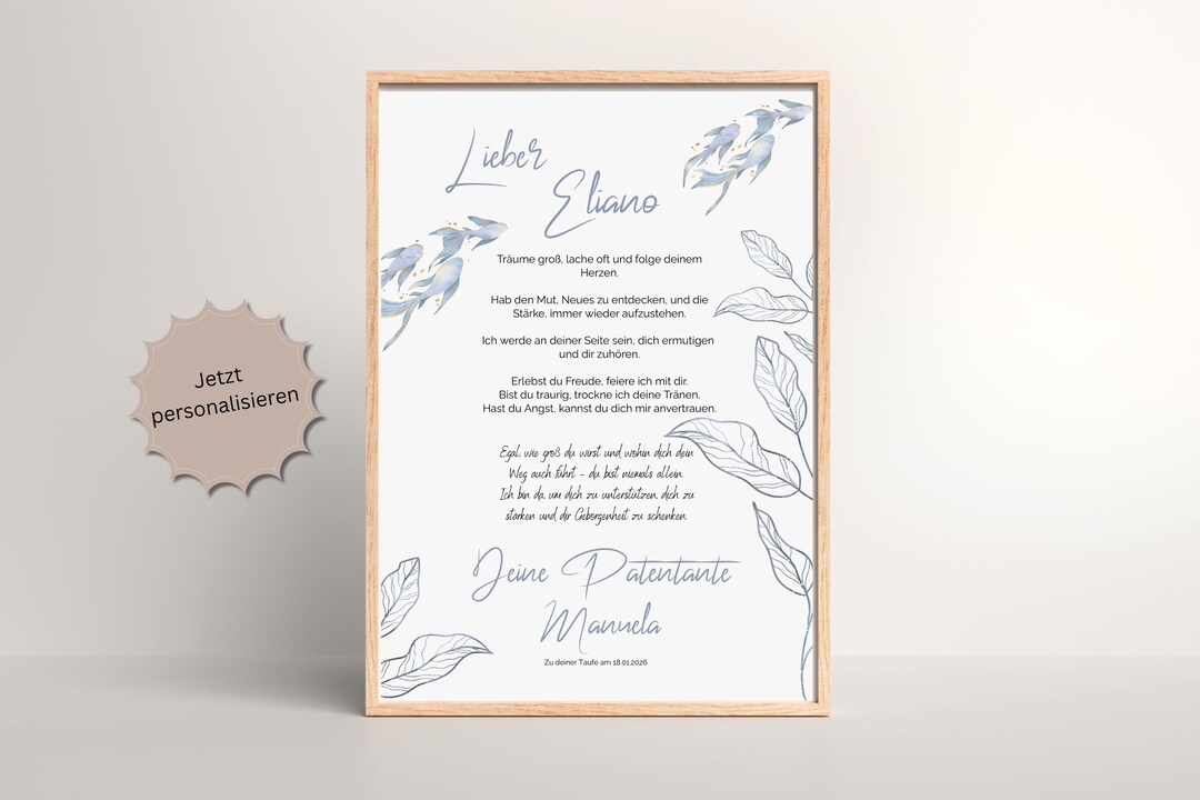Personalized Godparent Letter With Fish Design, Letter for Godchild ...