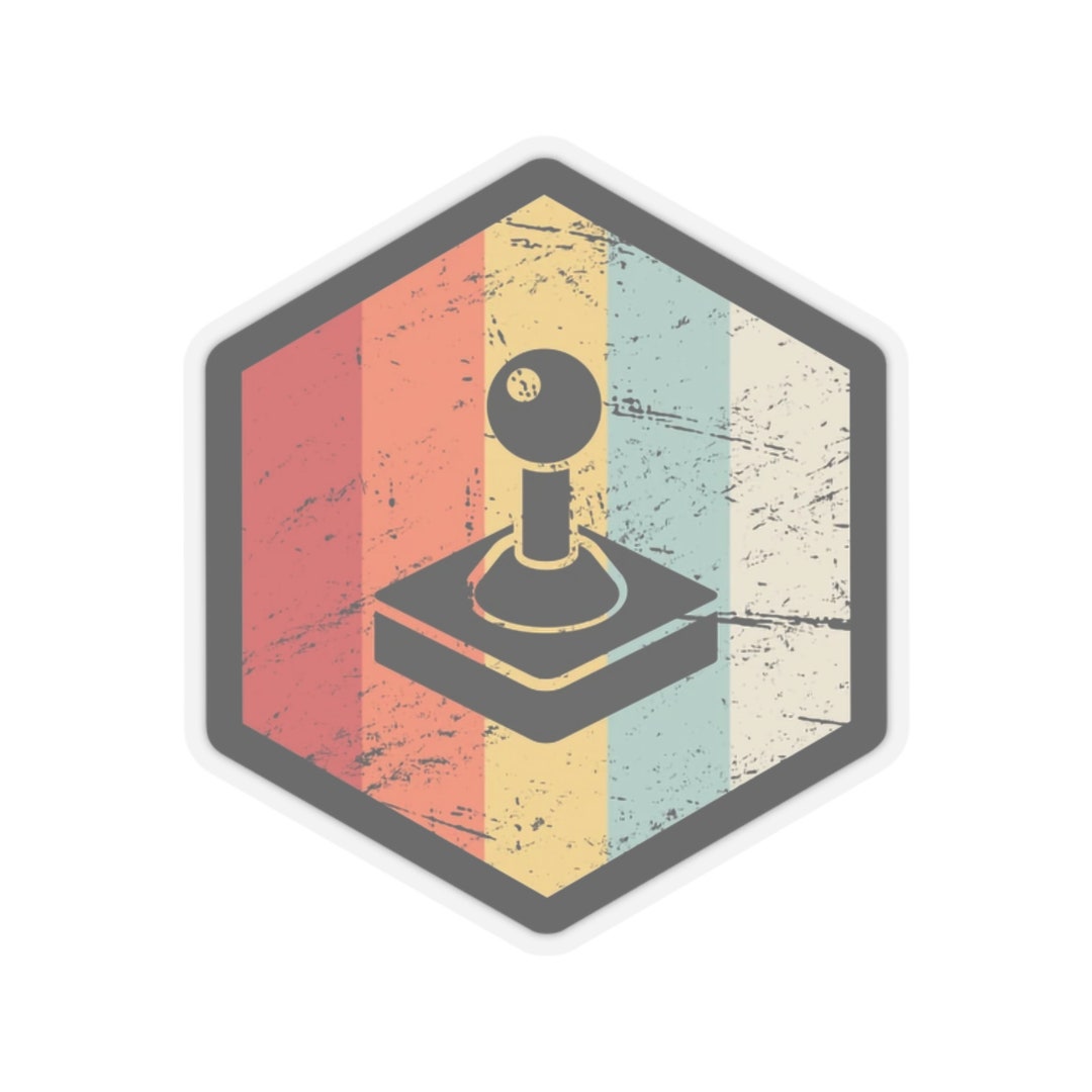 Vintage Arcade Joystick Icon Sticker Vinyl Stickerfunny - Etsy