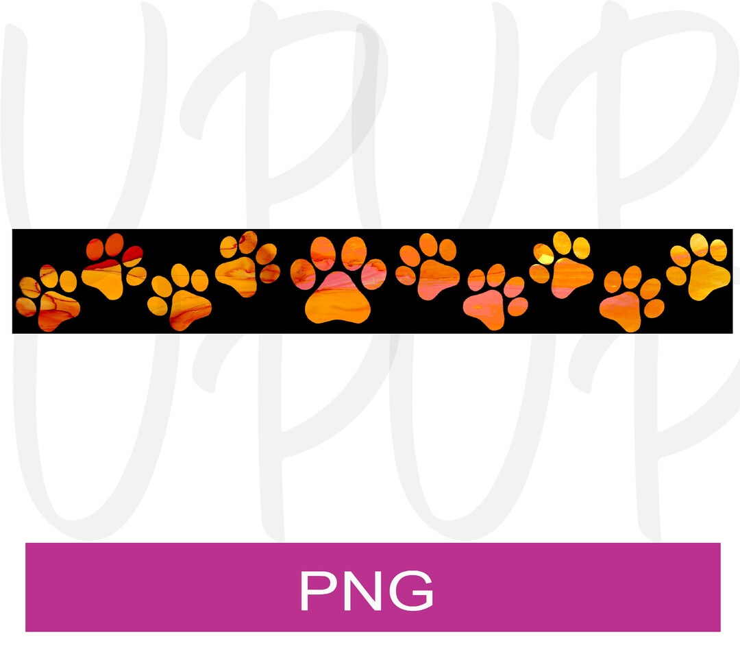 Dog Paw Print Collar Digital File | Dog Collar | Sublimation - Etsy