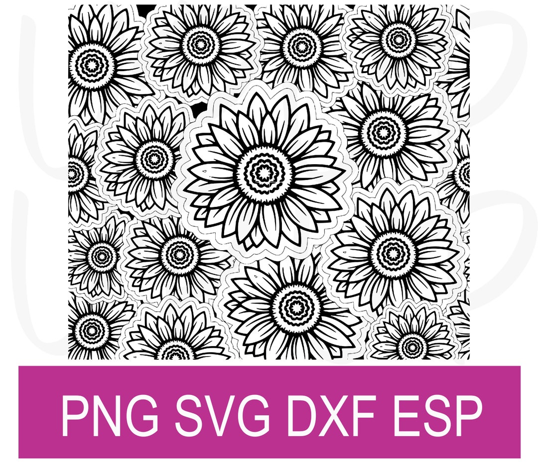 Sunflower Burst SVG | Burst Tumbler | Digital Tumbler Design | 20oz ...