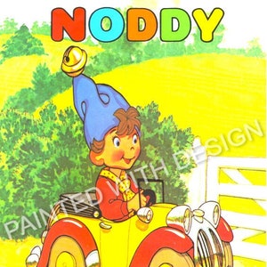 Vintage Noddy Sweater, Jumper 5 Knitting Patterns, Intarsia Knitting ...