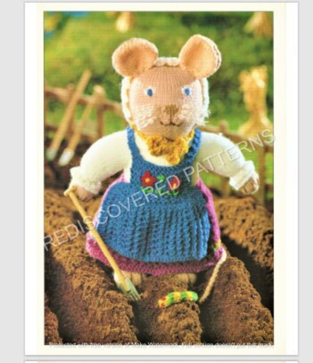 Vintage Mouse Knitting Pattern, Maggie Mouse, Kids Toy, PDF Instant ...