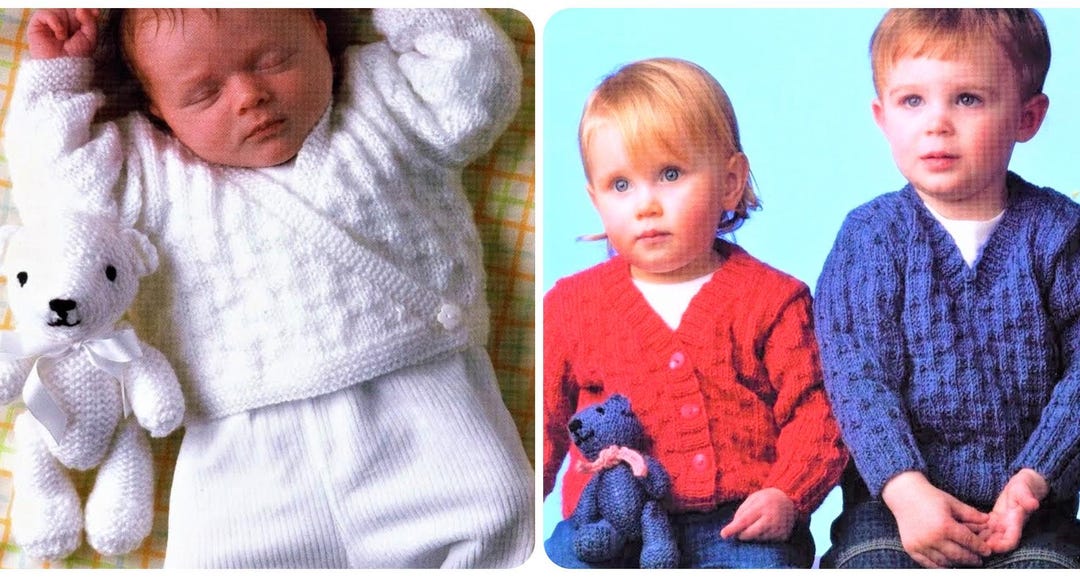 Baby, Toddler Crossover Cardigan, V Neck, Sweater, Jumper, Plus Toy ...