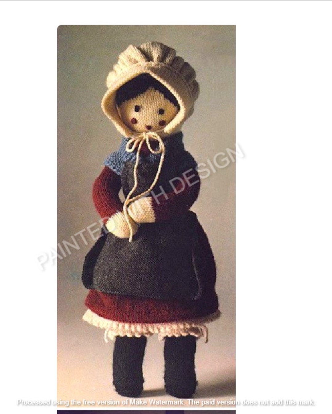 Grandma Doll, Granny, Grandma, Grandmother Doll Knitting Pattern, 18 ...