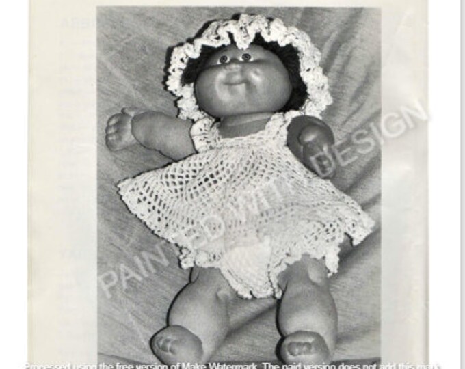 Doll Clothes Crochet Pattern - Cabbage Patch Patterns - Hats - Sweater ...