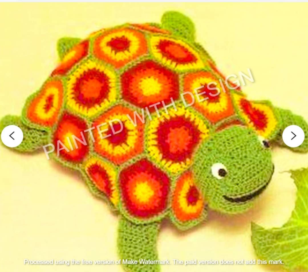 Vintage Turtle Crochet Pattern, Kids Toy, Tortoise, Boy or Girl Toy ...