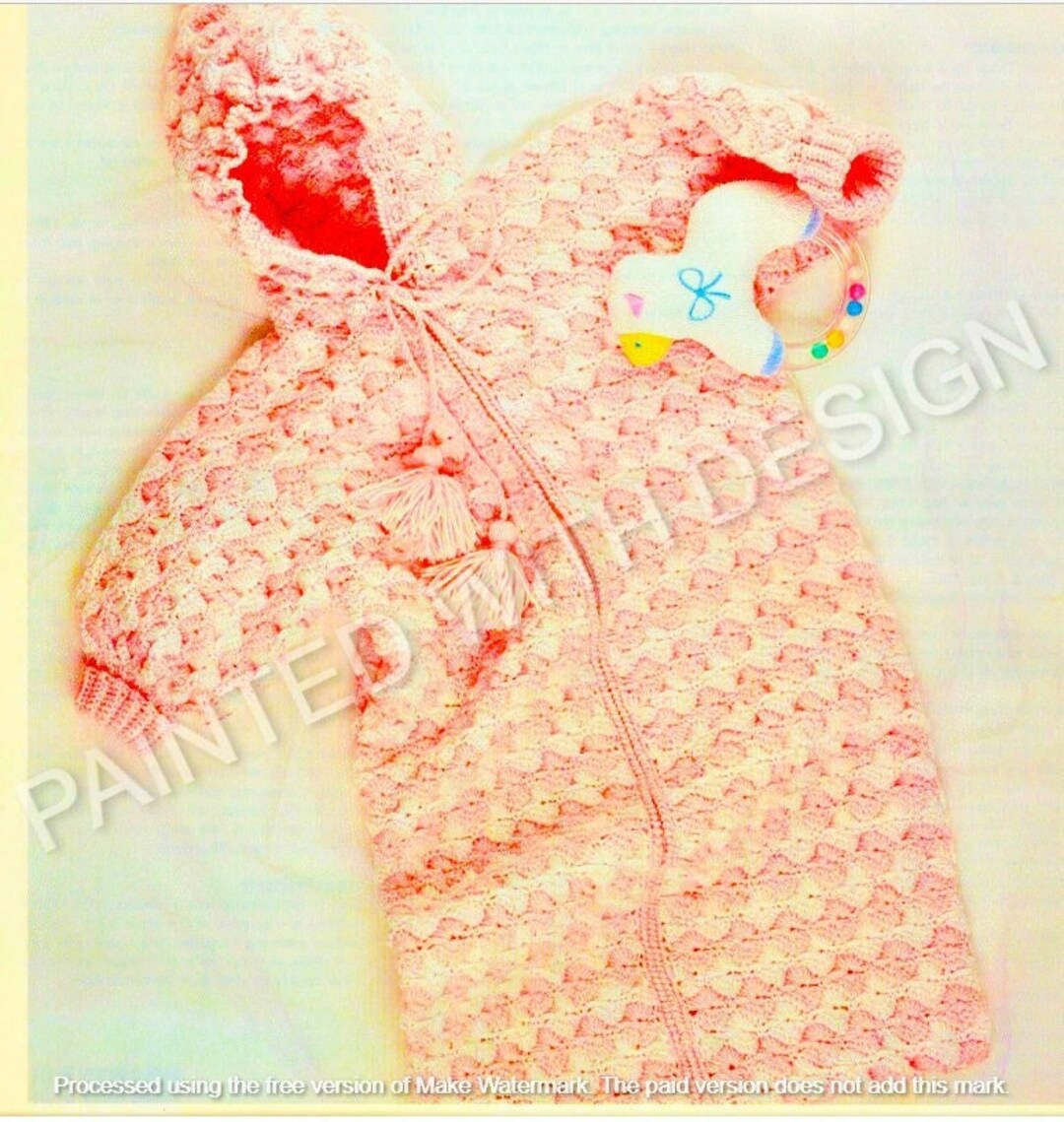 Baby Bunting Bag, Cocoon, Baby Sleeping Bag, Knitting Pattern, PDF ...