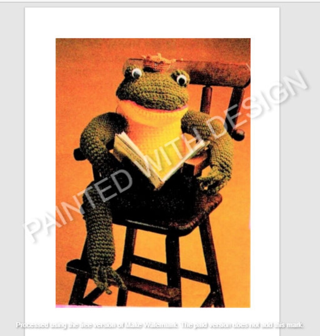 Frog Prince Crochet Pattern, Children's Toy, Frog Stuffed, Stuffie, Toy ...